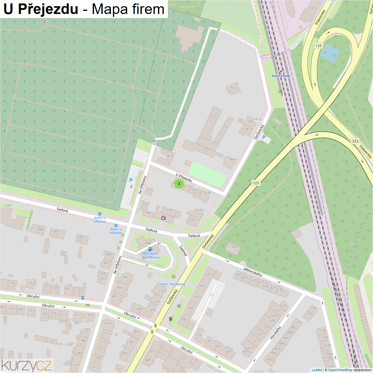 U Přejezdu - mapy | Kurzy.cz