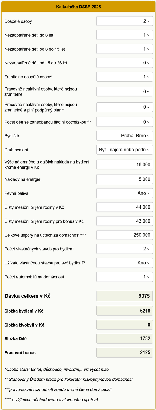 Superdávka - dávka státní sociální pomoci 2025 DSSP | Kurzy.cz