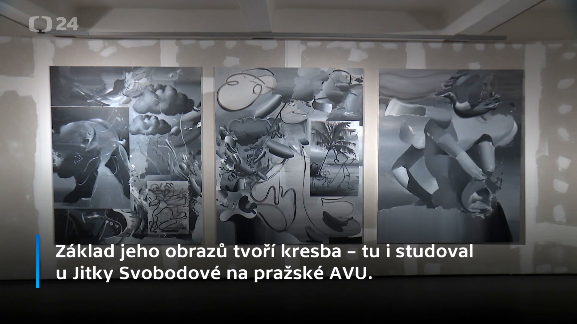 Abstrakce i realita, kresba i malba, obraz v obraze. Tak by se dala ...