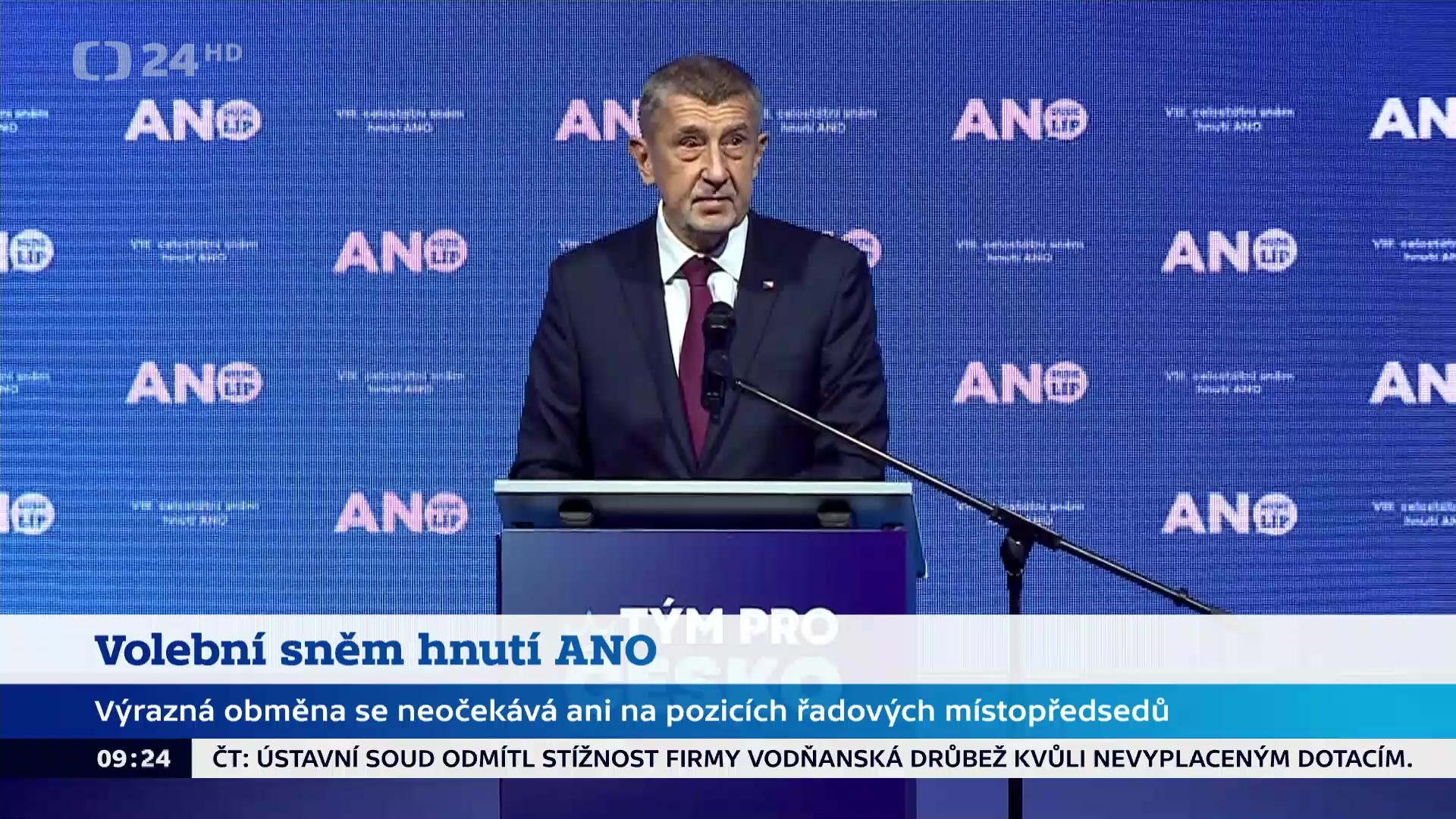 Sledujte volební sněm hnutí ANO. Ve svém úvodním projevu předseda hnutí ...