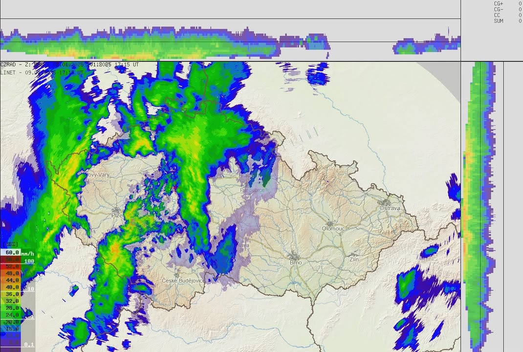 Studená fronta právě vstupuje nad naše území v Karlovarském kraji