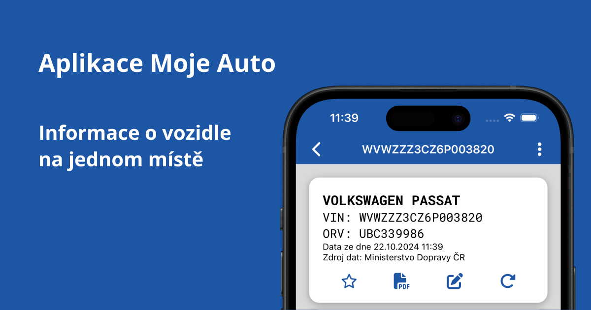 Aplikace Moje Auto má novou aktualizaci – podívejte se, co je nového